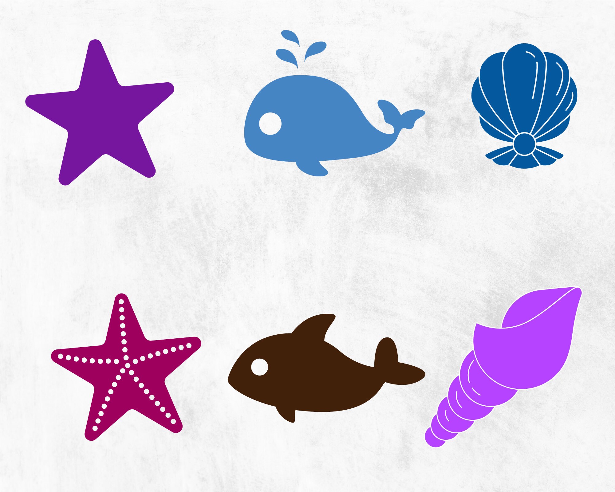 Sea Creatures Svg Bundle, Under the Sea SVG, Sea Animals SVG, Ocean Svg ...