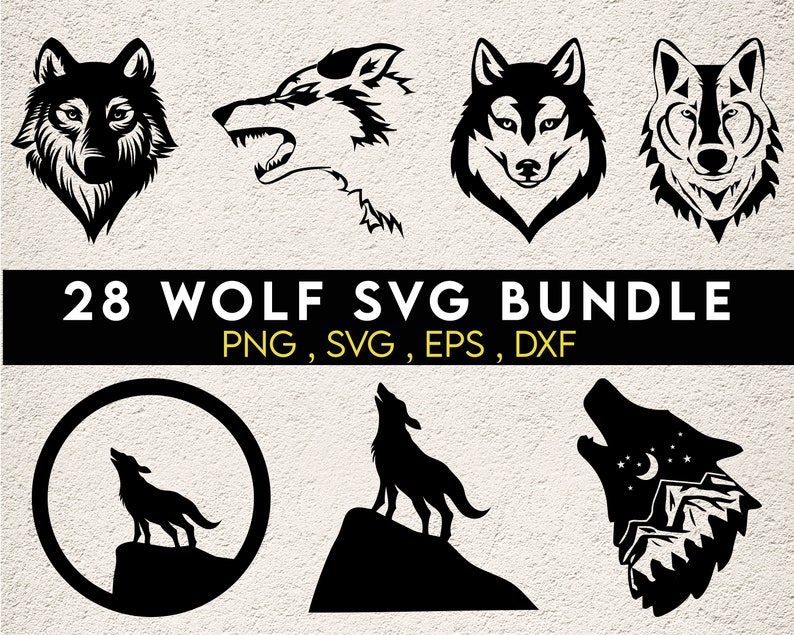 Wolf SVG Bundle Wolf PNG Wolves Svg Wolf Art Wolf - Etsy