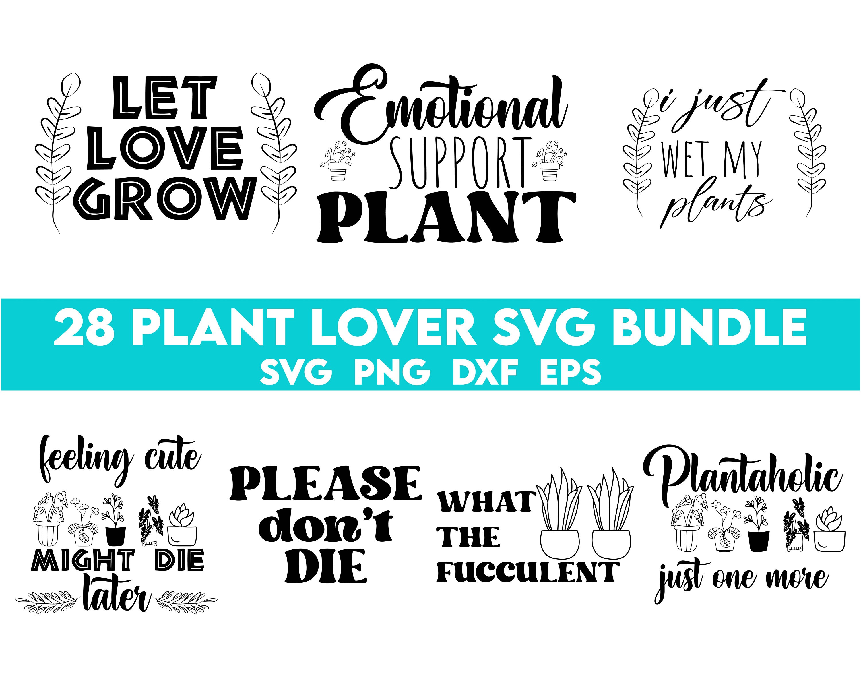 Plant Lover SVG Bundle, Plant Svg, Plant Quotes Svg, Houseplant Svg ...