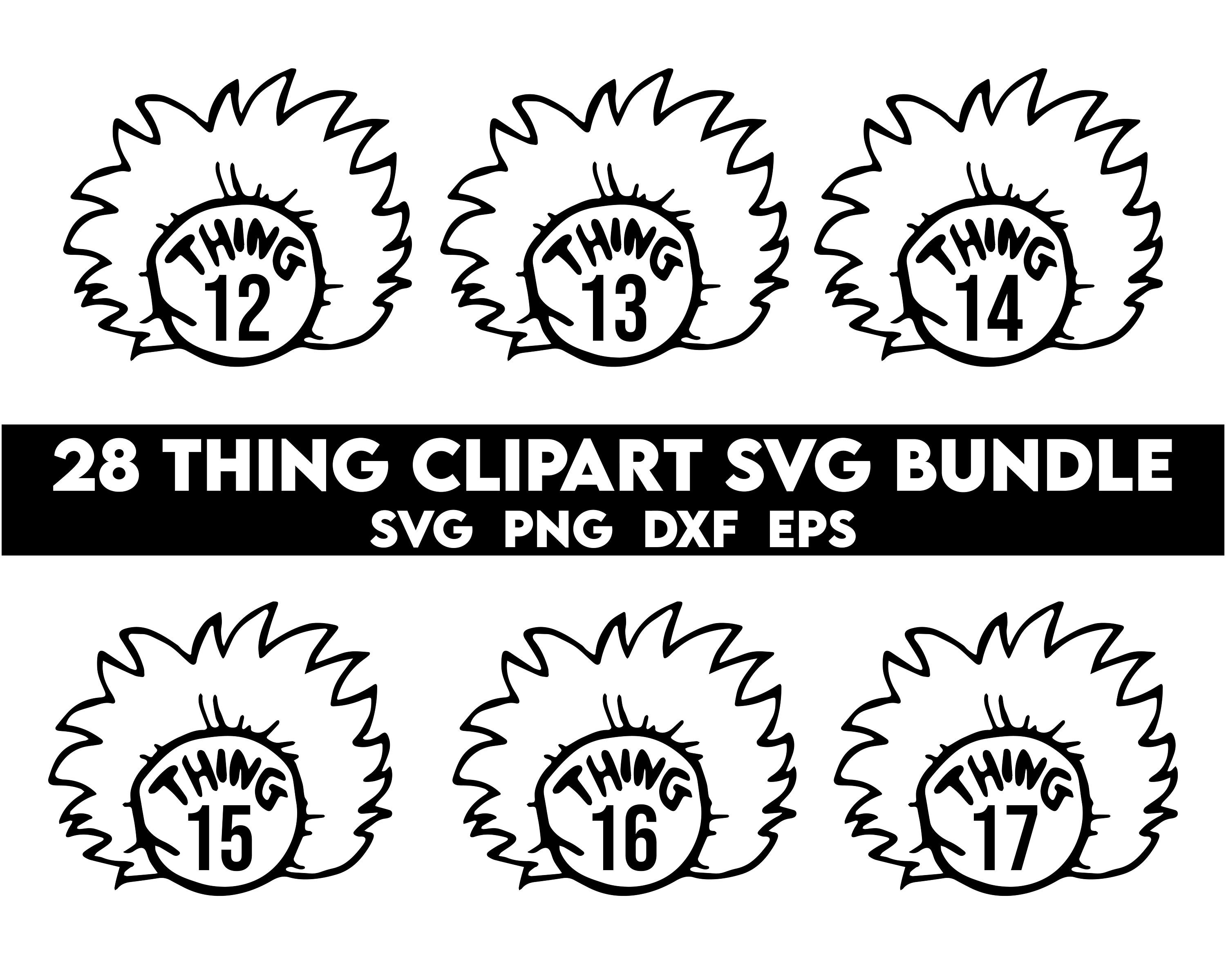 Thing 1 Thing 2 SVG Bundle, Thing Svg, Thing Clipart, Thing Cut File ...