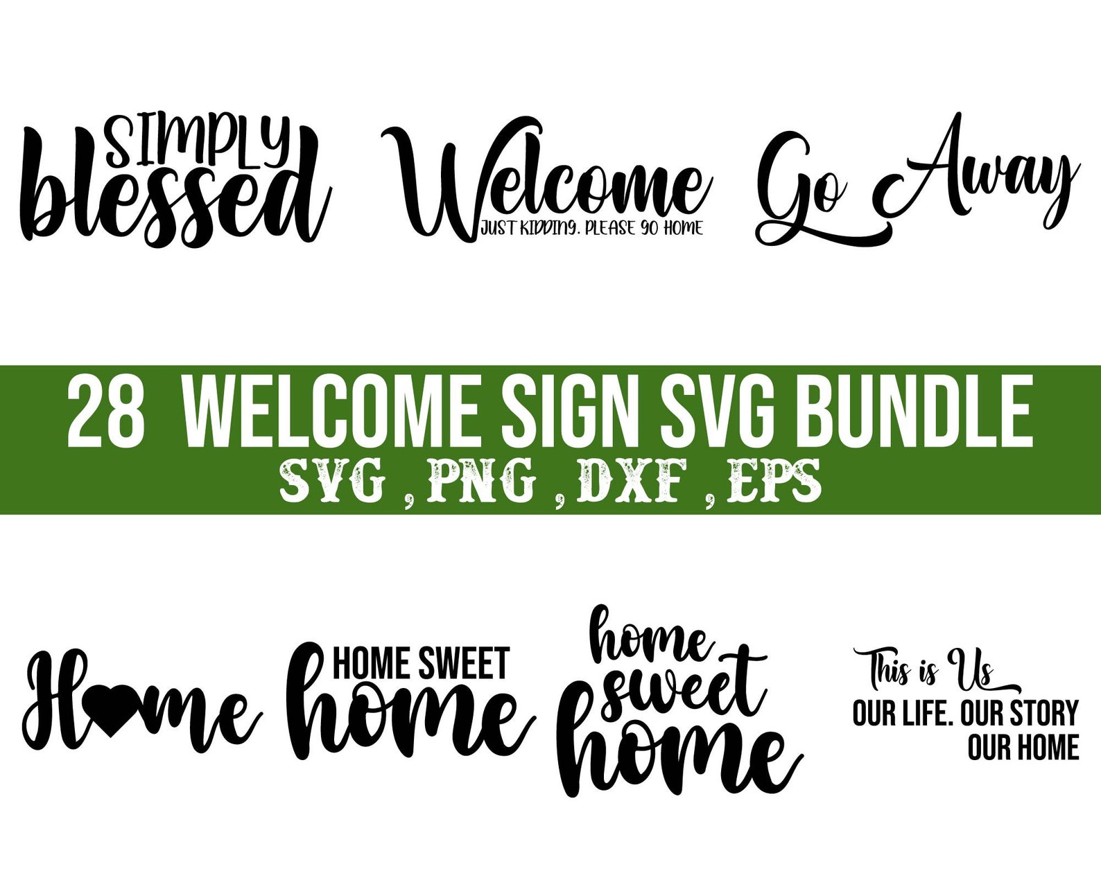 Welcome Sign Svg Bundle, Farmhouse Round Sign Svg, Farmhouse Welcome ...