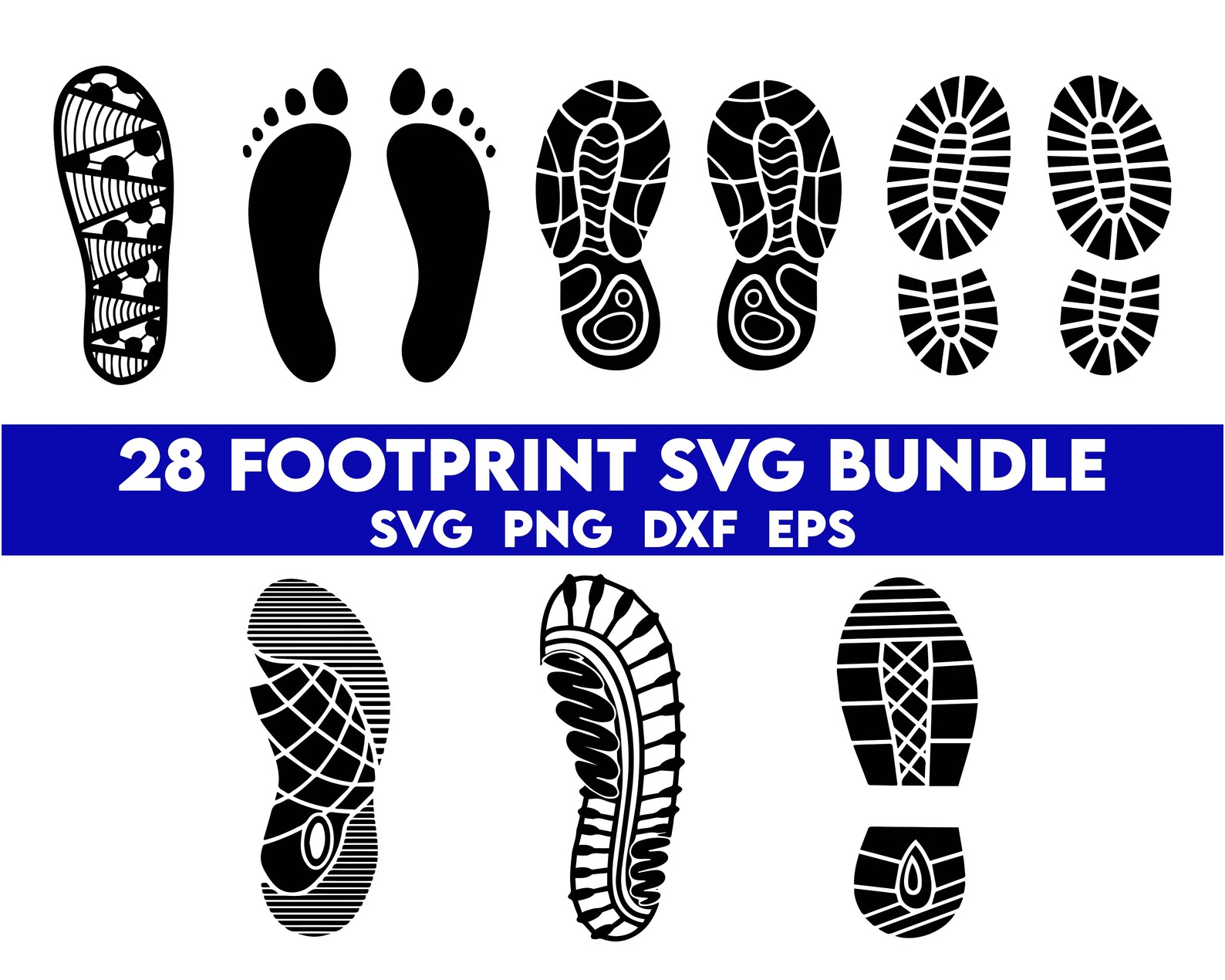 Footprints SVG Bundle, Foot Prints Png Bundle, Footprint Svg, Feet Svg ...
