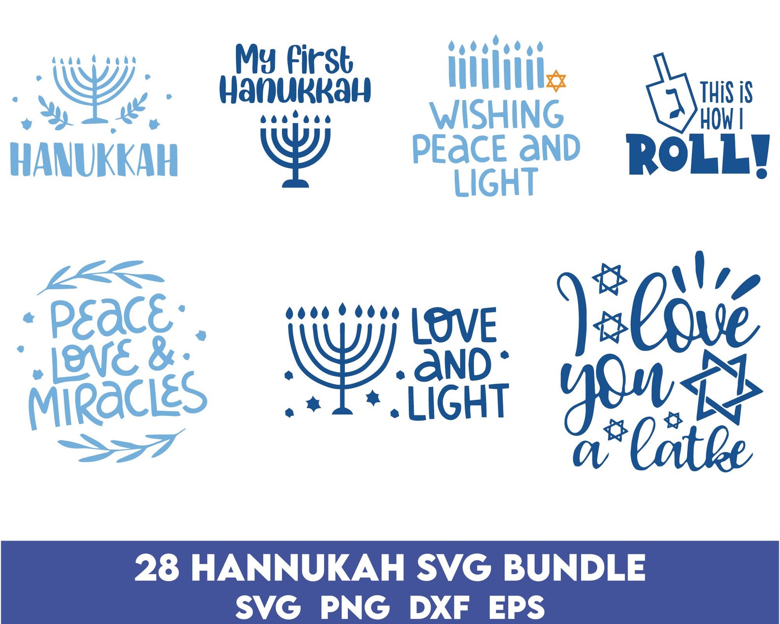 Hanukkah SVG Bundle, Funny Hanukkah Svg, Hanukkah Jewish Svg, Happy ...