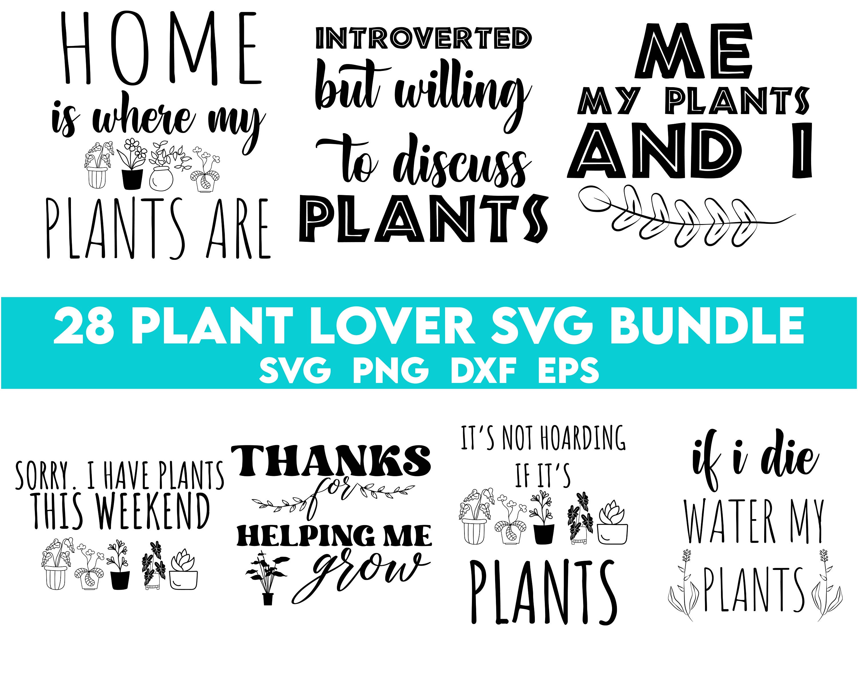 Plant Lover SVG Bundle Plant Svg Plant Quotes Svg - Etsy Australia