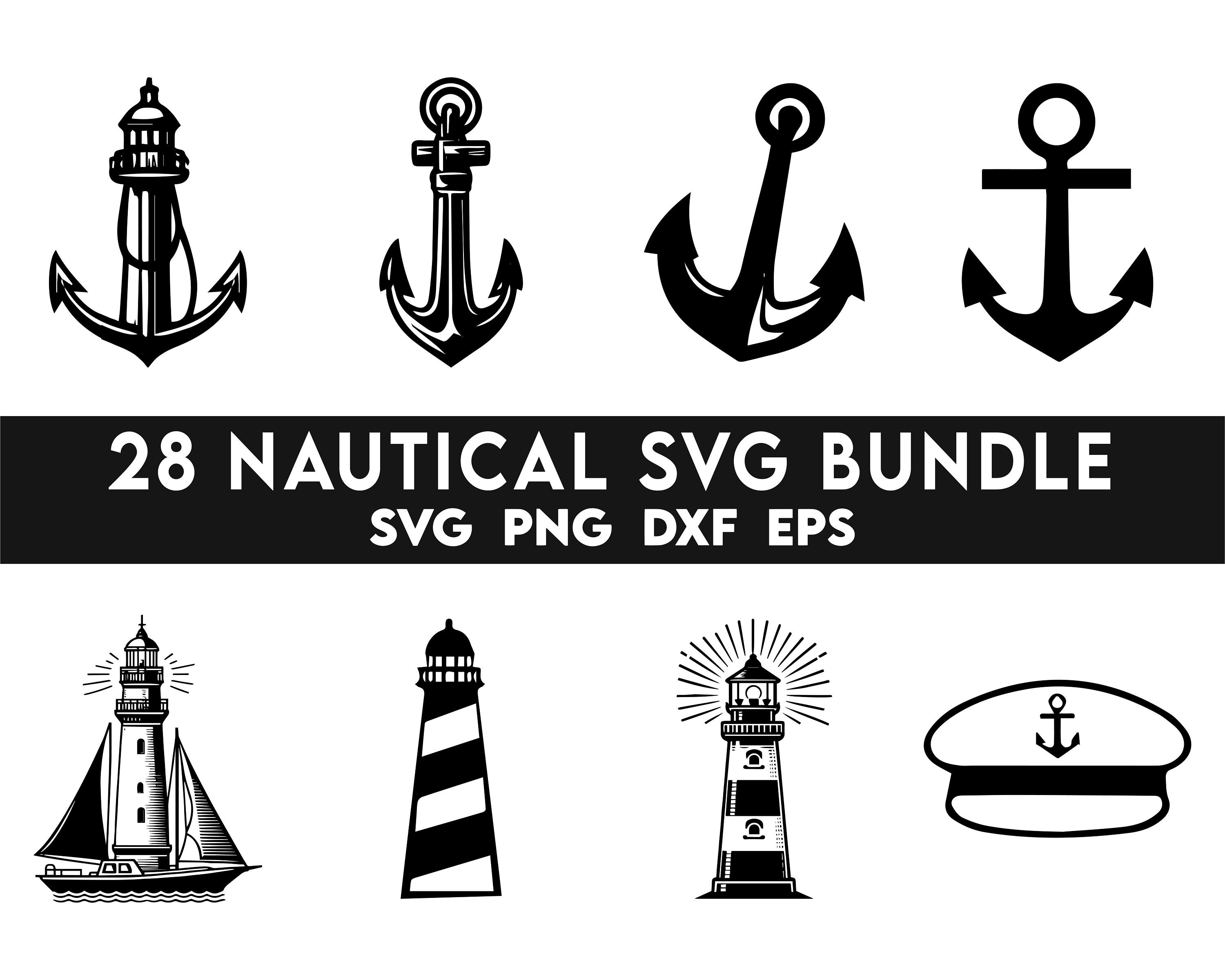 Nautical SVG Bundle, Nautical PNG Bundle, Nautical Clipart, Nautical ...