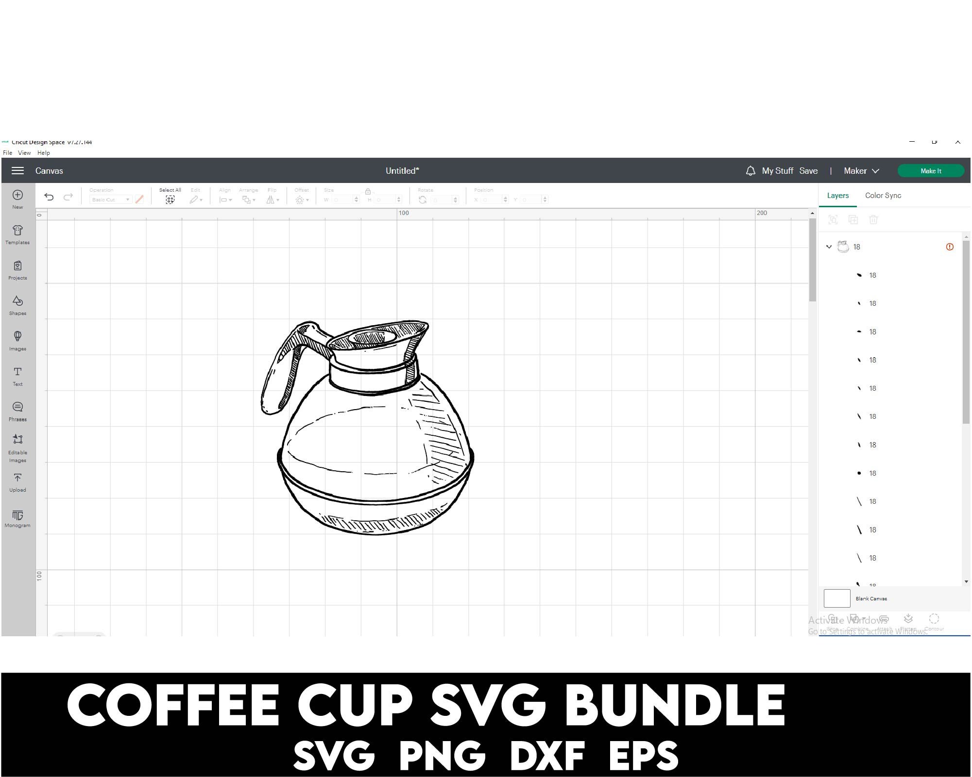 COFFEE CUP SVG Bundle Coffee Cup Clipart Bundle Coffee Cup - Etsy