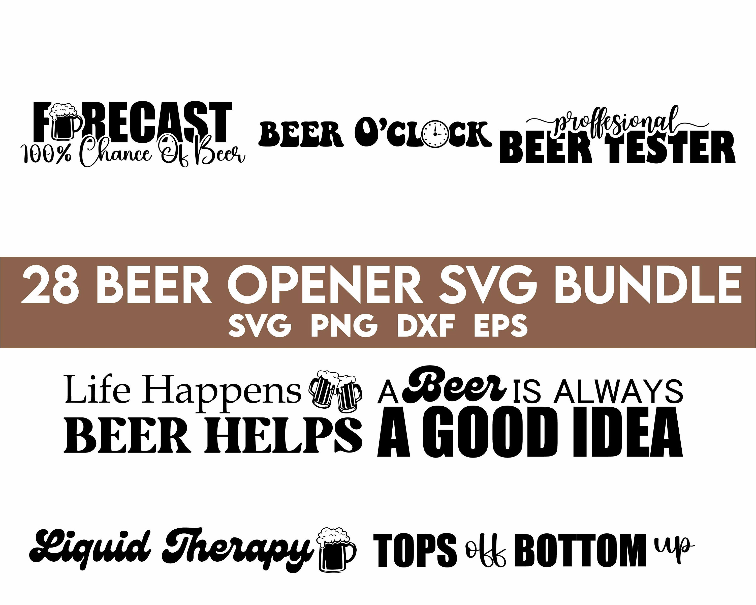 Bottle Opener Svg Bundle, Beer SVG Bundle, Beer Quotes SVG Designs ...
