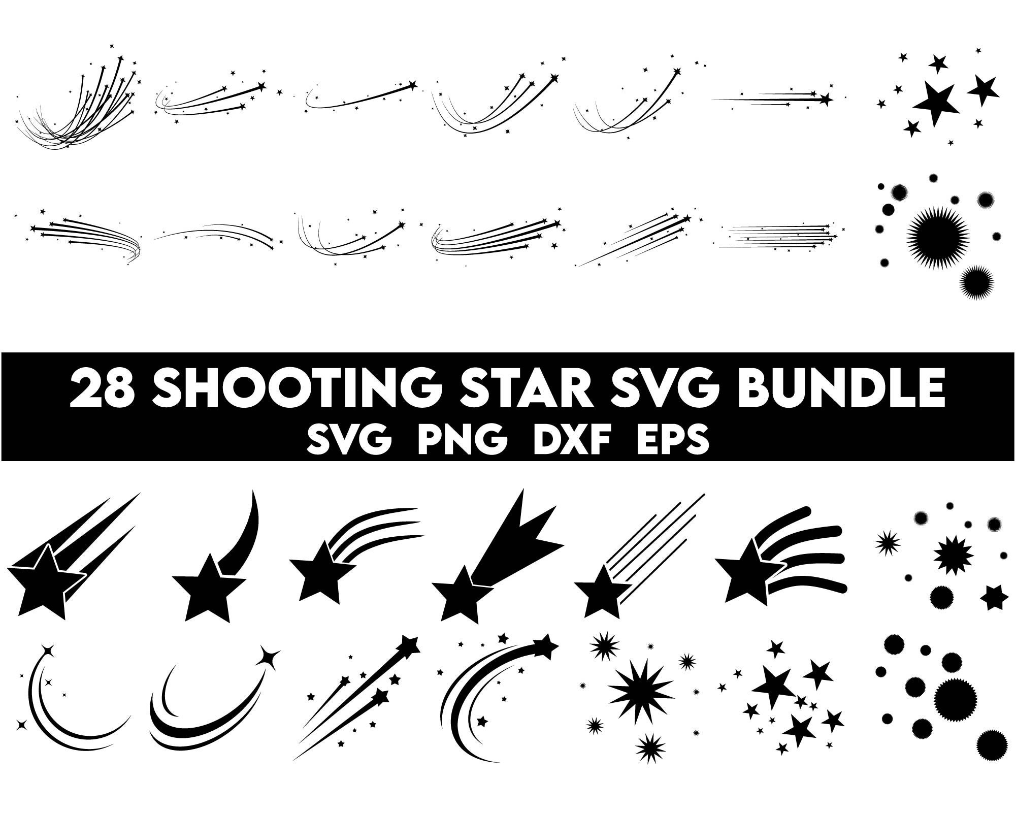 Shooting Stars SVG Bundle, Shooting Star Svg, Sparkle Svg , Stars ...