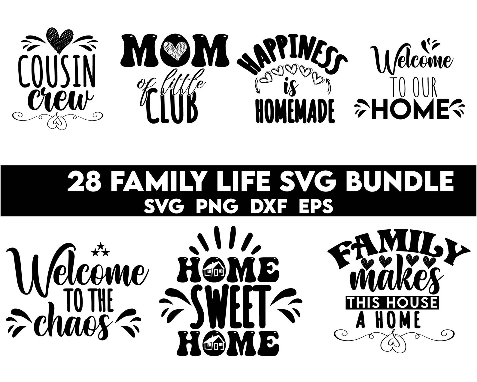 Family Life SVG Bundle, Family Quotes Svg, Farmhouse Family Svg, Family ...