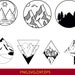 Geometric Mountain Svg Bundle, Mountains Svg, Mountain Scene Svg ...