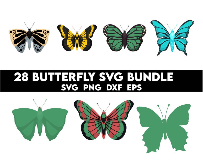 Butterfly SVG Bundle, Butterflies Svg, Butterfly Png, Butterfly Clipart ...