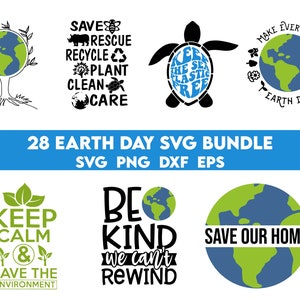 Earth Day Svg Png Bundle, Earth SVG, Recycle SVG, Earth Day Quotes ...