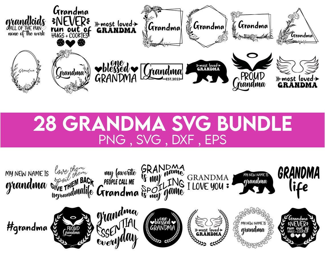 Grandma SVG Bundle Blessed Grandma Svg Grandma Heart Svg - Etsy