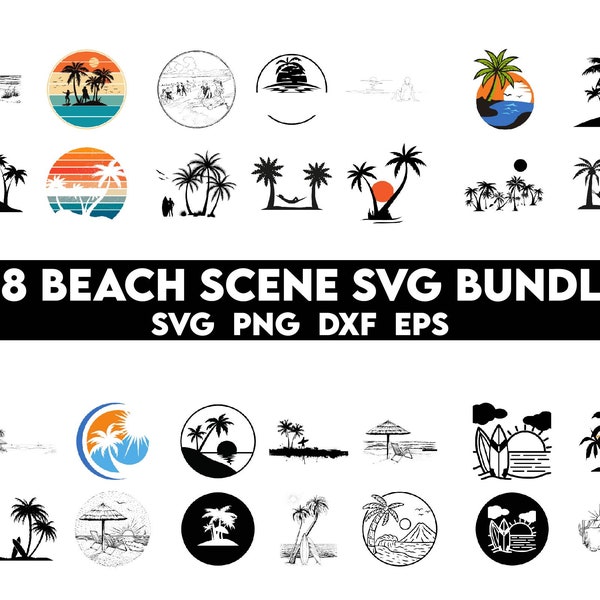 Beach Scene Svg - Etsy