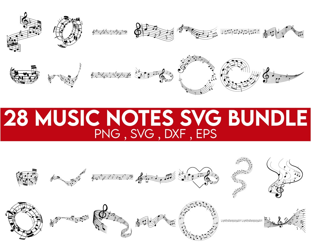 Music Notes SVG, Music Notes Bundle, Music Notes Clipart , Music Notes ...