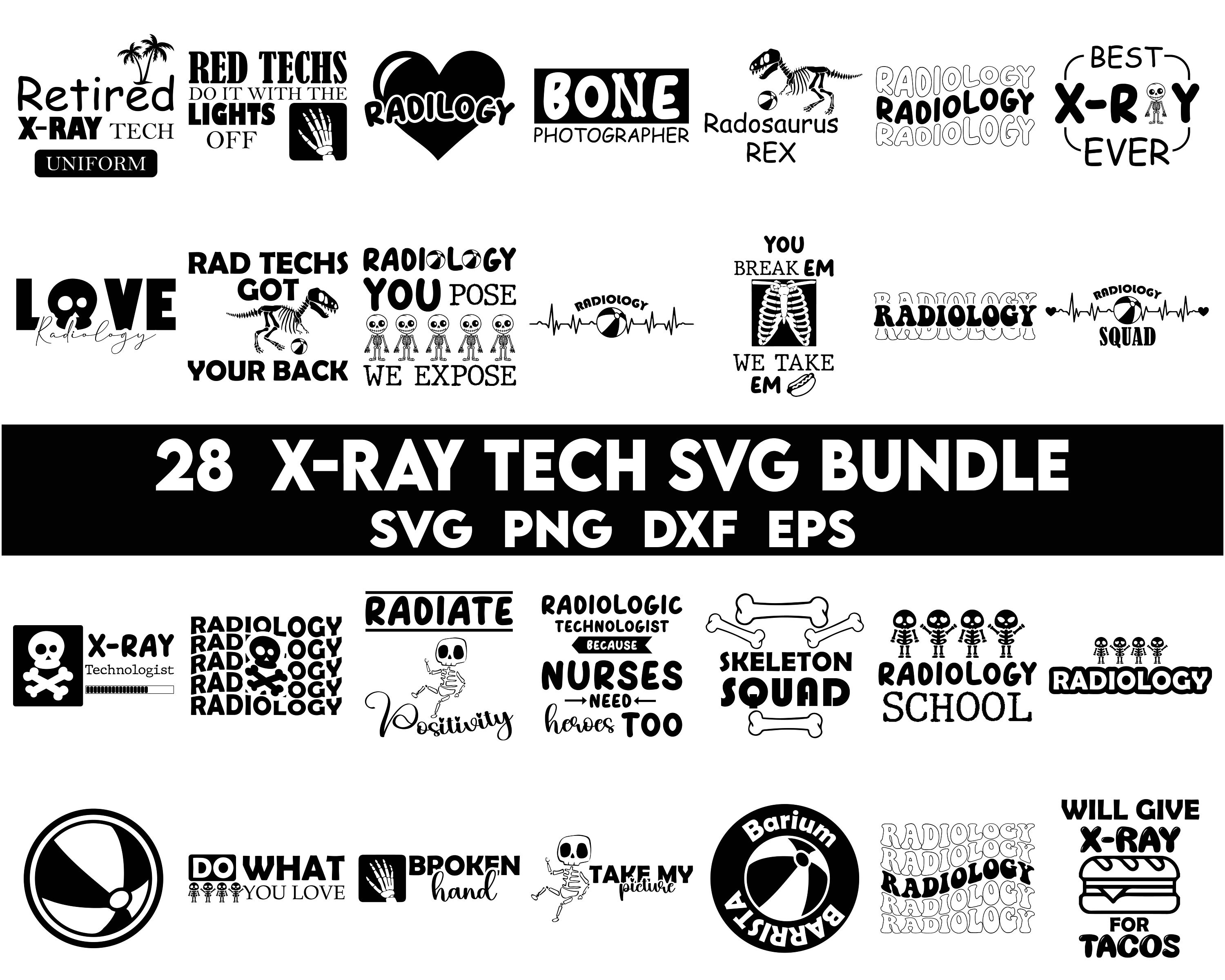 X-ray Tech Svg Bundle, X-ray Technologist Svg, X-ray Technician Svg ...