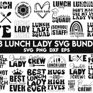 Lunch Lady Svg Bundle, Lunch Lady Gift, Lunch Lady Tee Svg, Lunch Lady ...