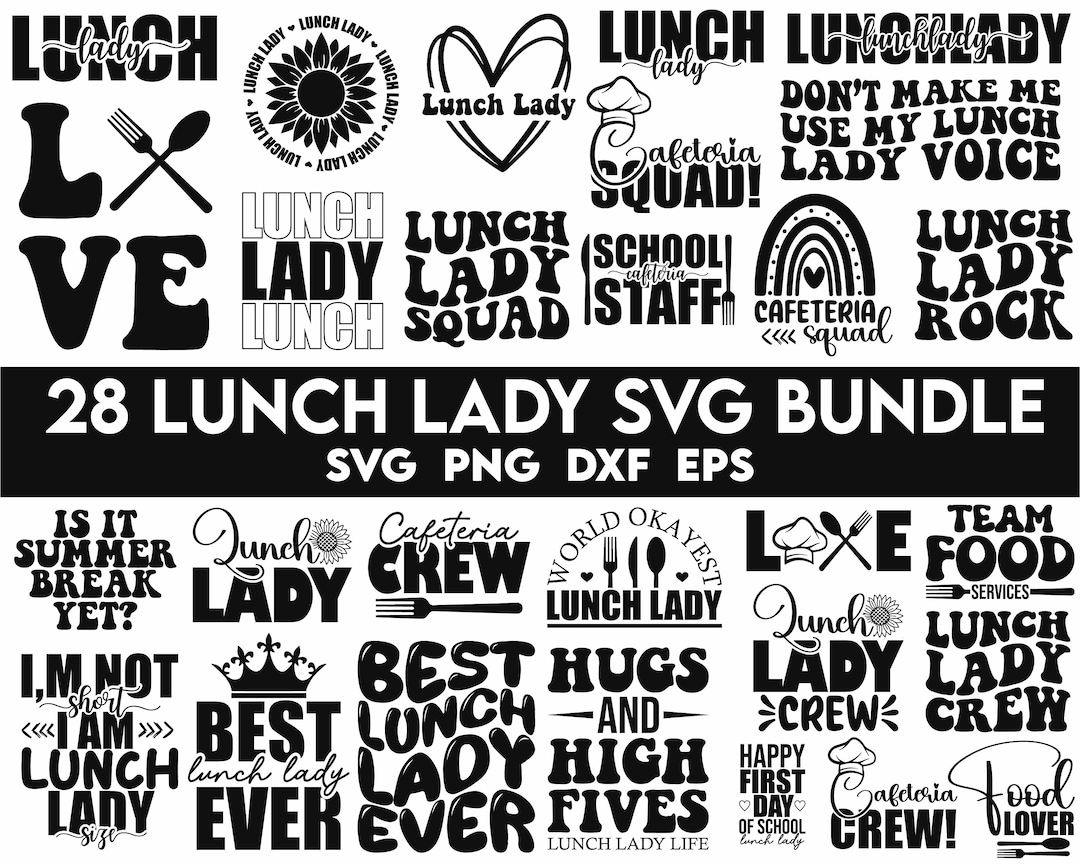 Lunch Lady Svg Bundle, Lunch Lady Gift, Lunch Lady Tee Svg, Lunch Lady ...