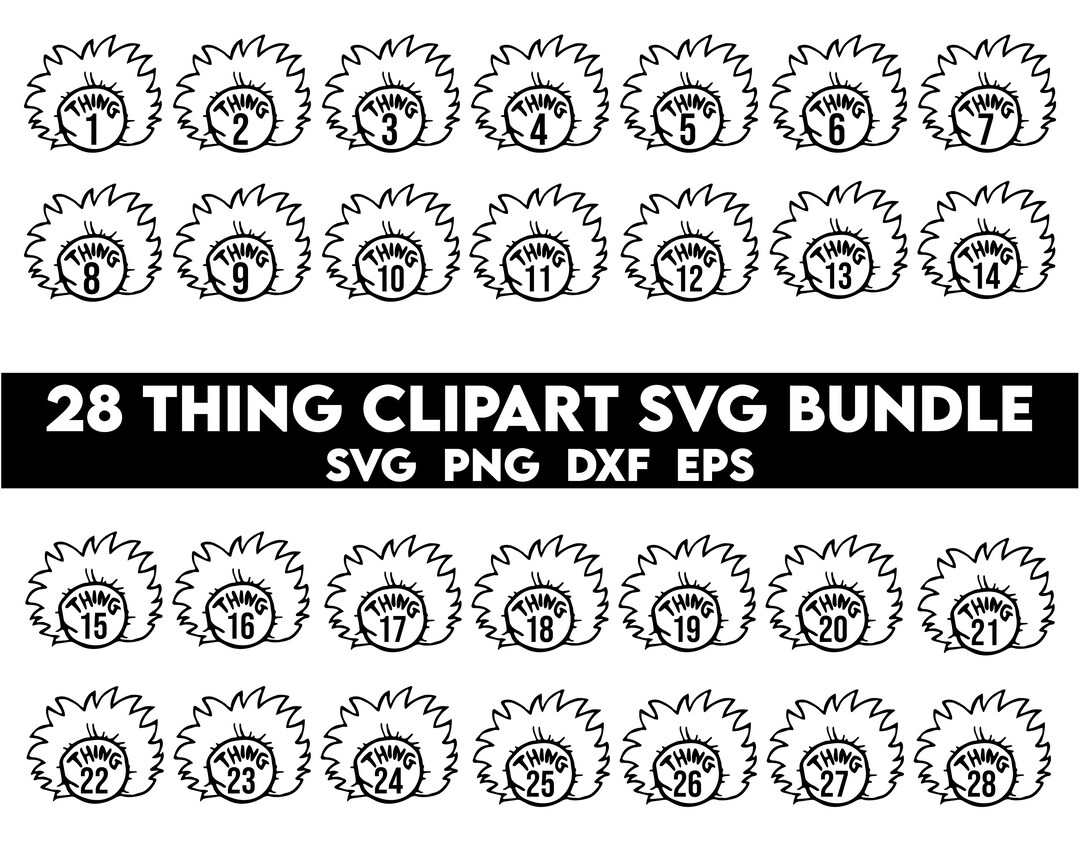 Thing 1 Thing 2 SVG Bundle, Thing Svg, Thing Clipart, Thing Cut File ...