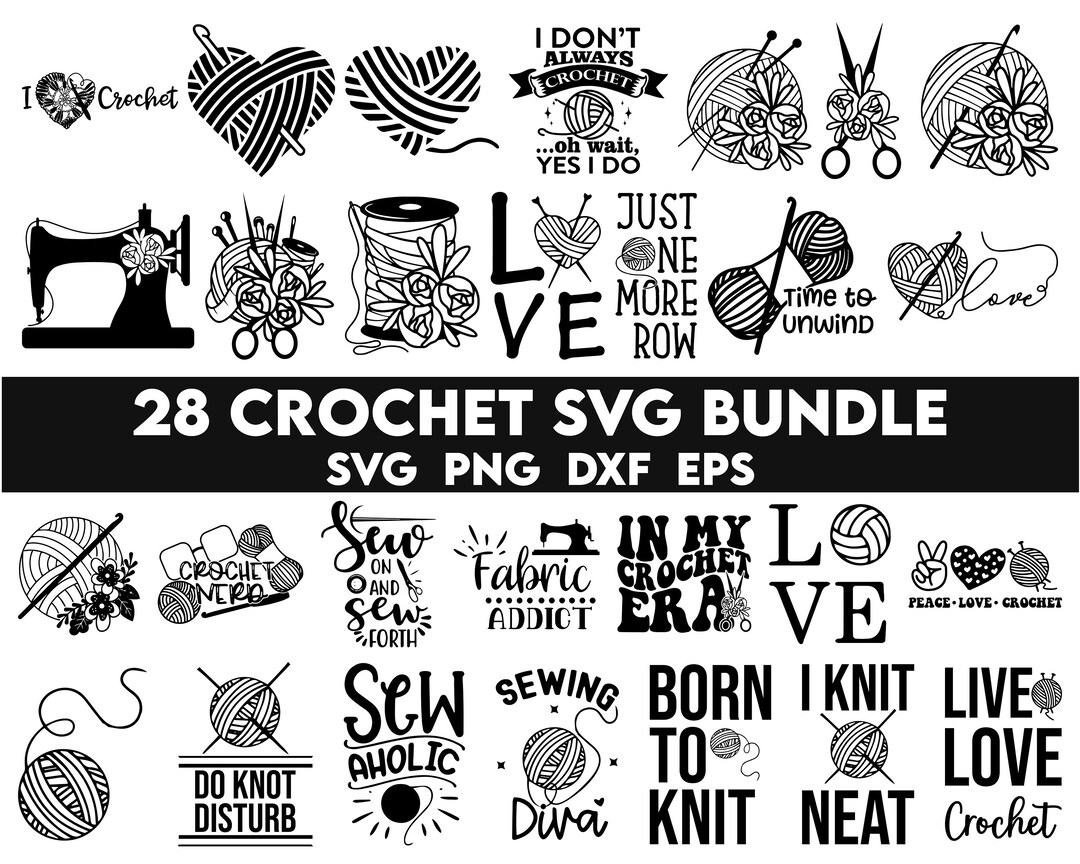 Crochet Svg Bundle, Crochet SVG, Crochet Quotes SVG, Hook Svg, Yarn Svg ...