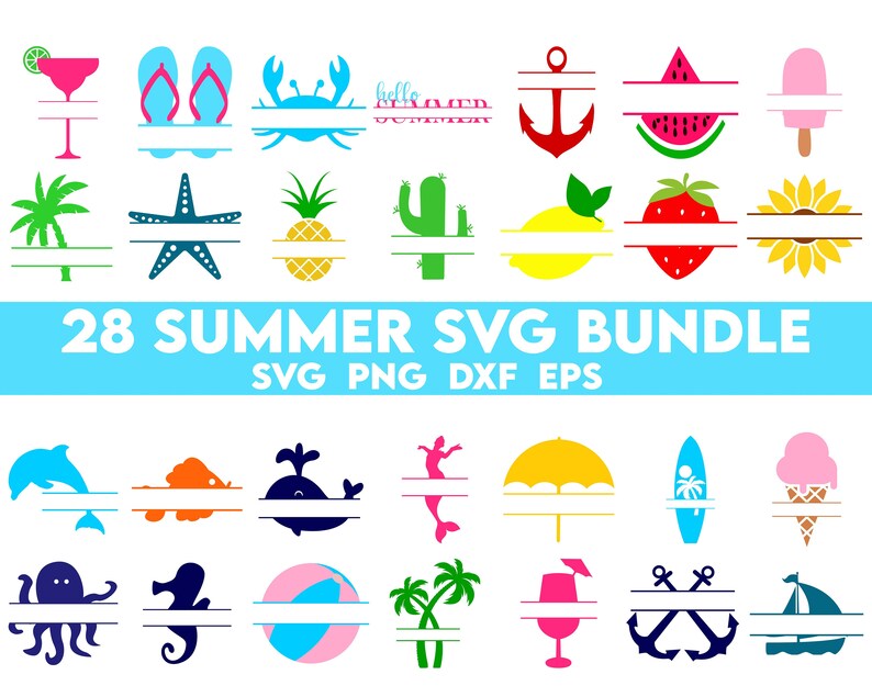 Summer SVG Bundle Summer Name Frames Svg Beach Svg Digital - Etsy Singapore