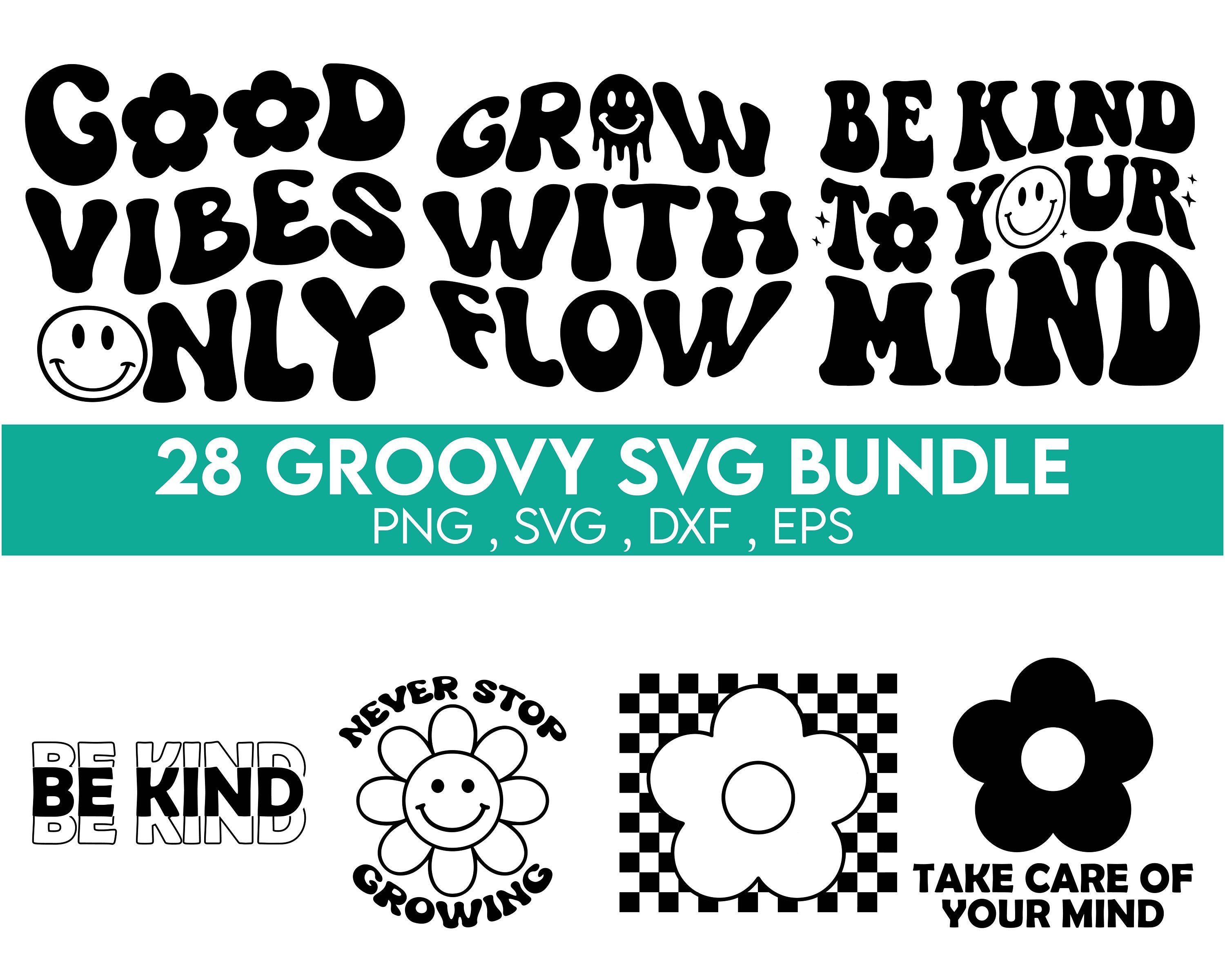 Groovy Svg Bundle Hippie Svginspirational Svgretro - Etsy