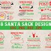 Santa Sack Svg Bundle, Santa Bag Svg, Christmas Santa Sack Svg, Santa ...