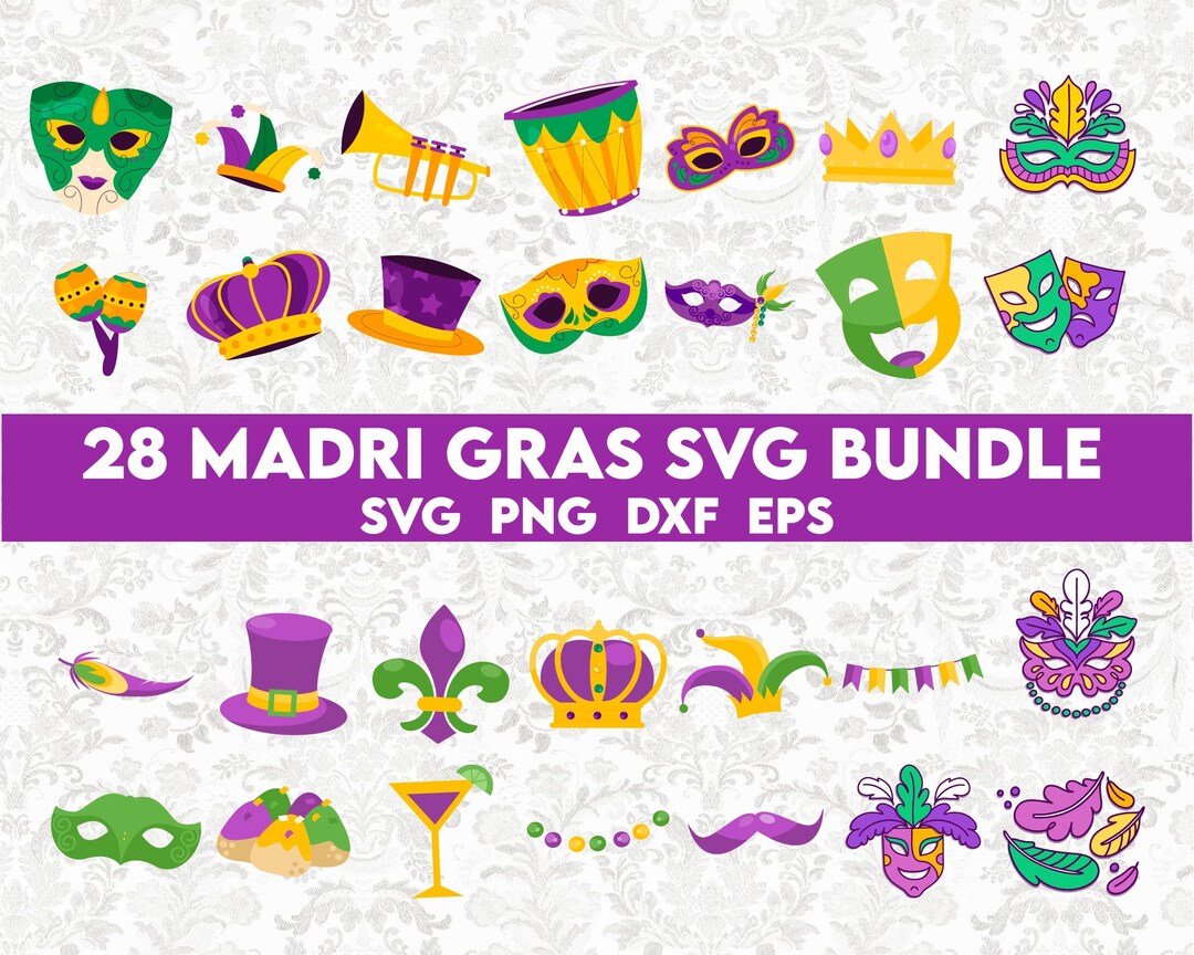 MARDI GRAS Svg Bundle, Mardi Gras Shirt Svg, Mardi Gras Clipart, Happy ...