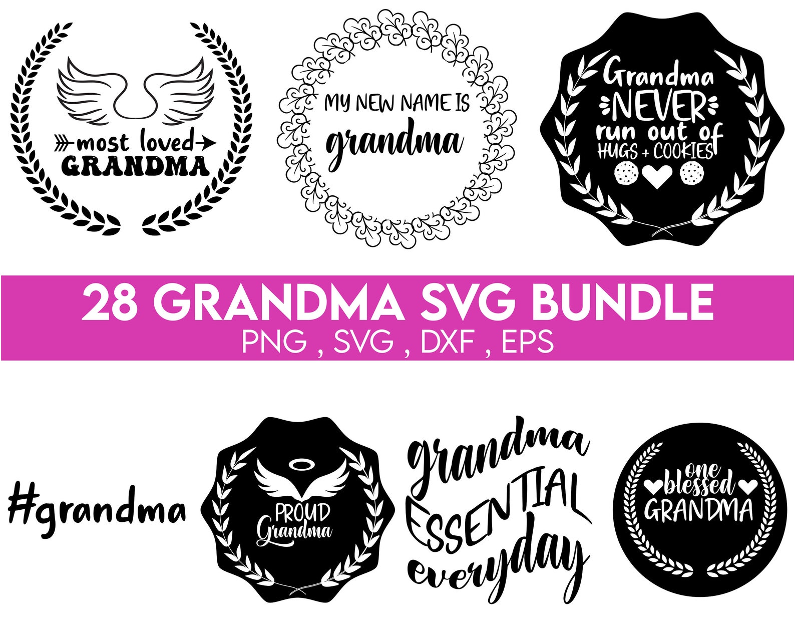 Grandma SVG Bundle Blessed Grandma Svg Grandma Heart Svg - Etsy