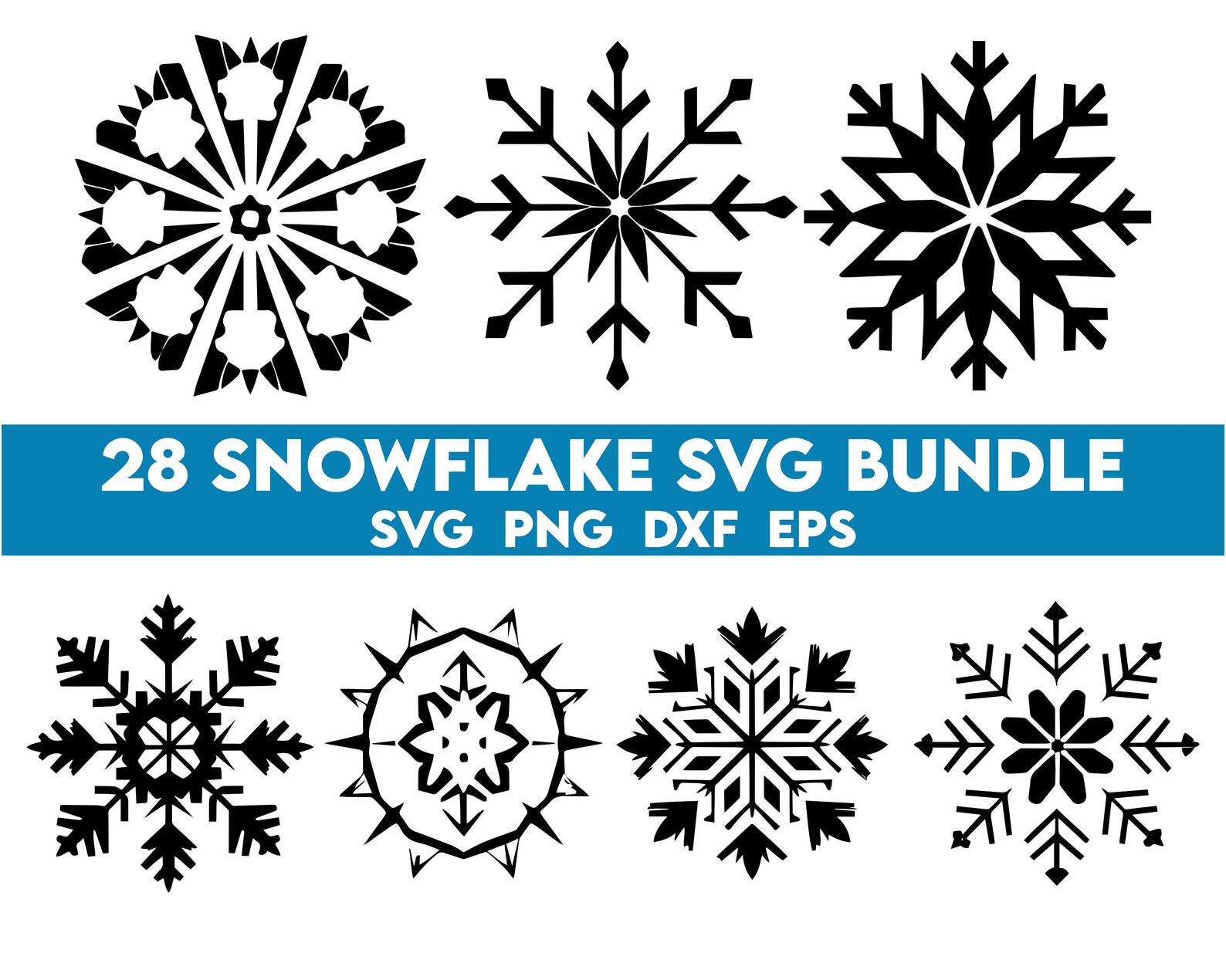 Snow Flakes Svg Bundlesnowflakes Svgsnowman Svgsnowflake - Etsy UK