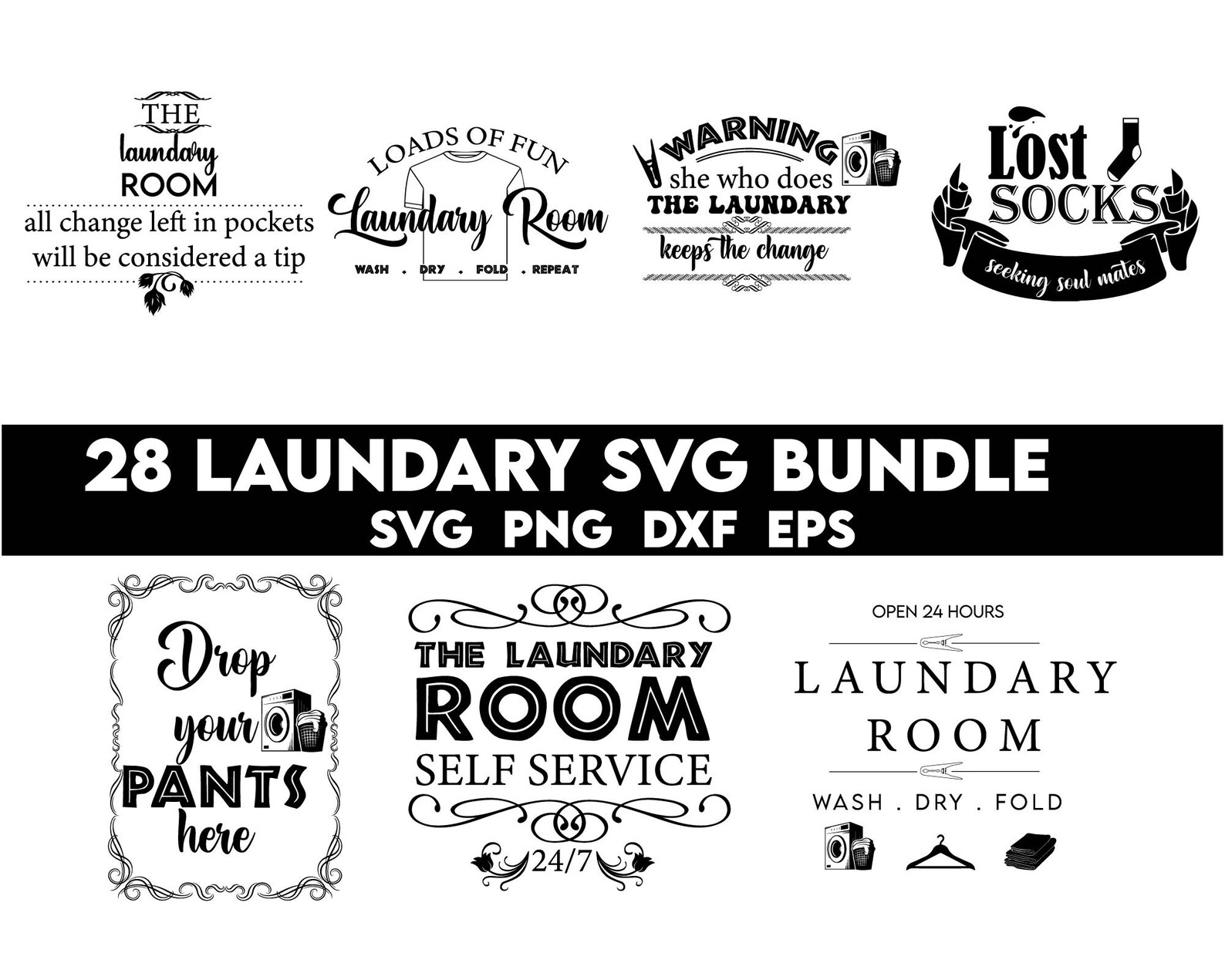 Laundry Svg Bundle, Laundry Room Svg, Bathroom Svg, Wash Dry Svg, Home ...