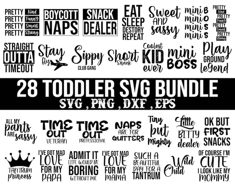 Toddler Svg Bundle, Toddler Shirt Svg, Kids Shirt Svg, Funny Cut File, Toddler Png, Baby Girl ...