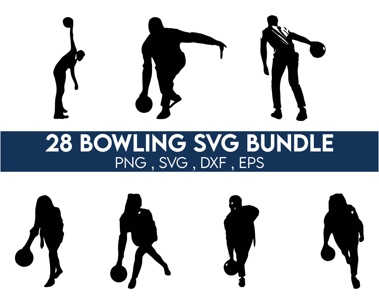 Bowling SVG Bundle, Bowling PNG Bundle, Bowling Clipart, Bowling ...