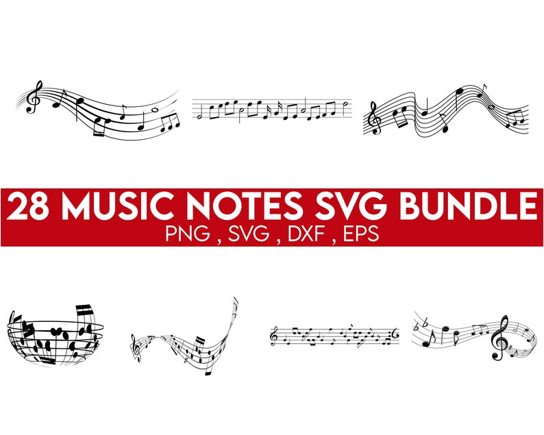 Music Notes SVG, Music Notes Bundle, Music Notes Clipart , Music Notes ...