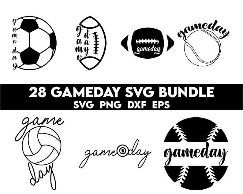 Game Day SVG Bundle, Football Svg, Baseball Svg, Soccer Svg, Basketball ...