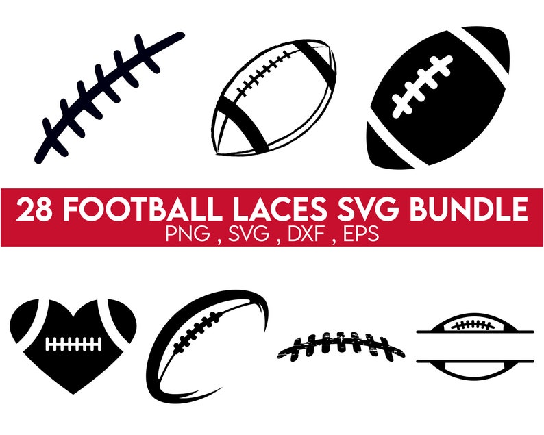 Football Laces Svg Bundle, Football Laces, Football Silhouette Svg ...