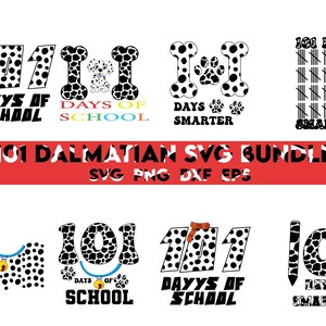Dalmatians Svg, 101 School Days Svg, 101 Days of School Dalmatian, 100 ...