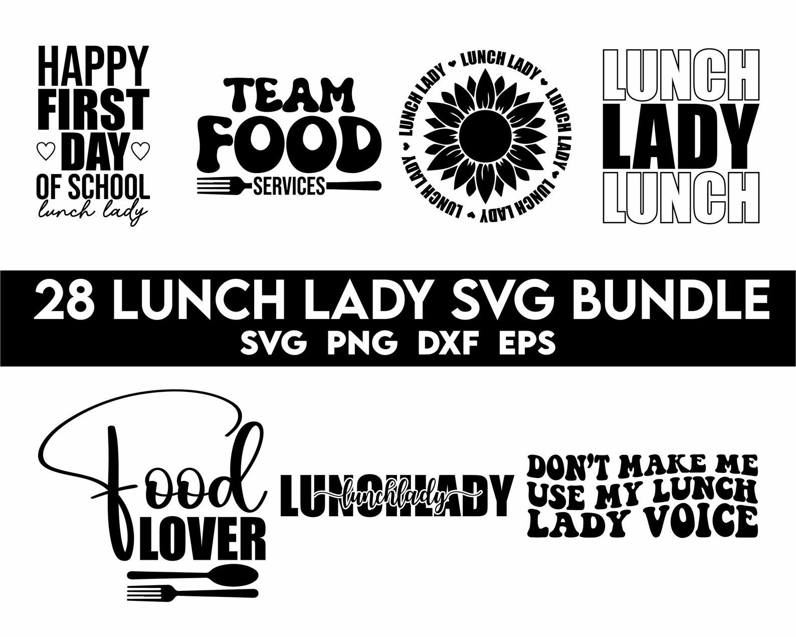 Lunch Lady Svg Bundle, Lunch Lady Gift, Lunch Lady Tee Svg, Lunch Lady ...
