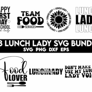 Lunch Lady Svg Bundle, Lunch Lady Gift, Lunch Lady Tee Svg, Lunch Lady ...