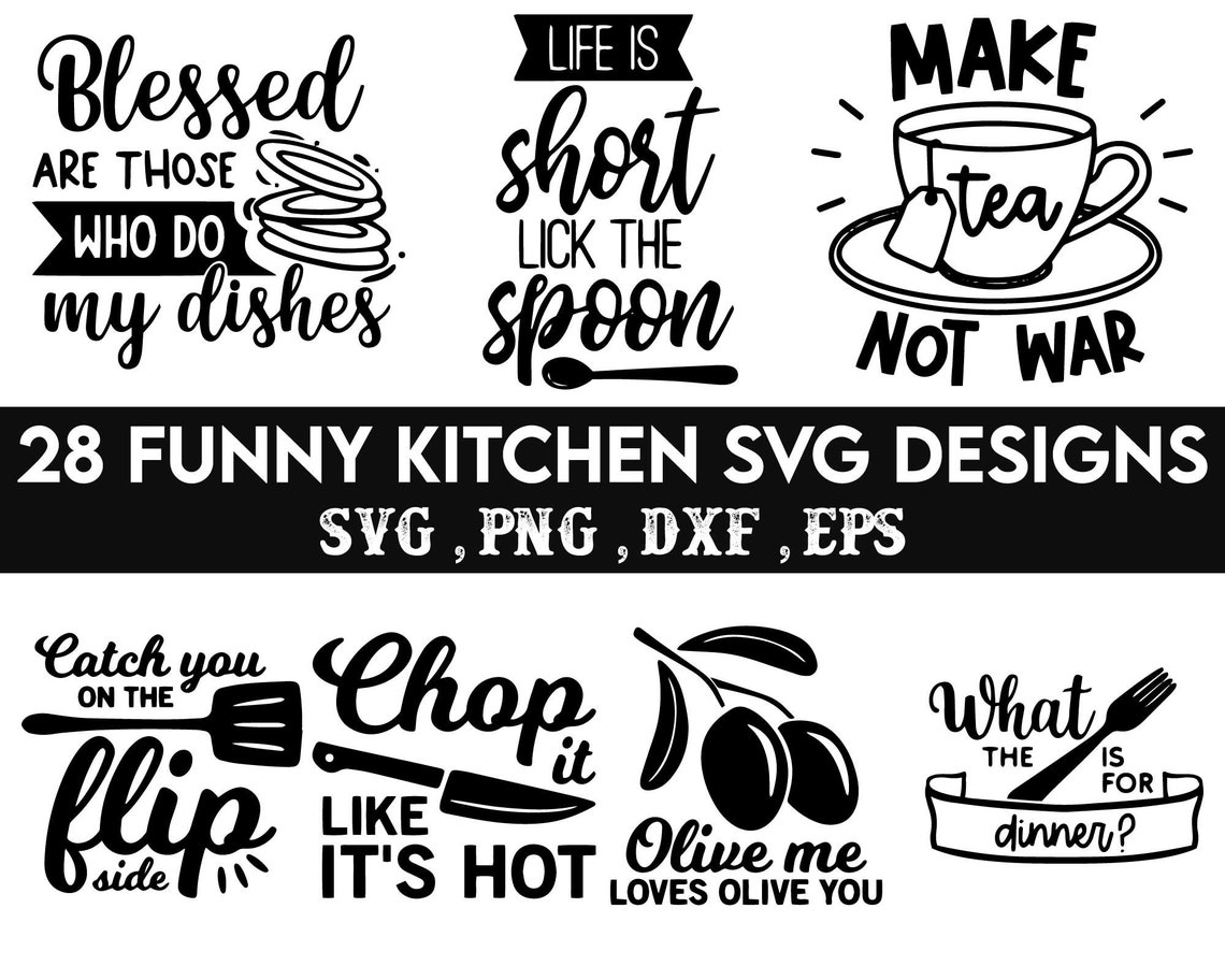 Funny Kitchen Svg Bundle, Kitchen Sign Svg, Kitchen Quotes Svg, Kitchen ...