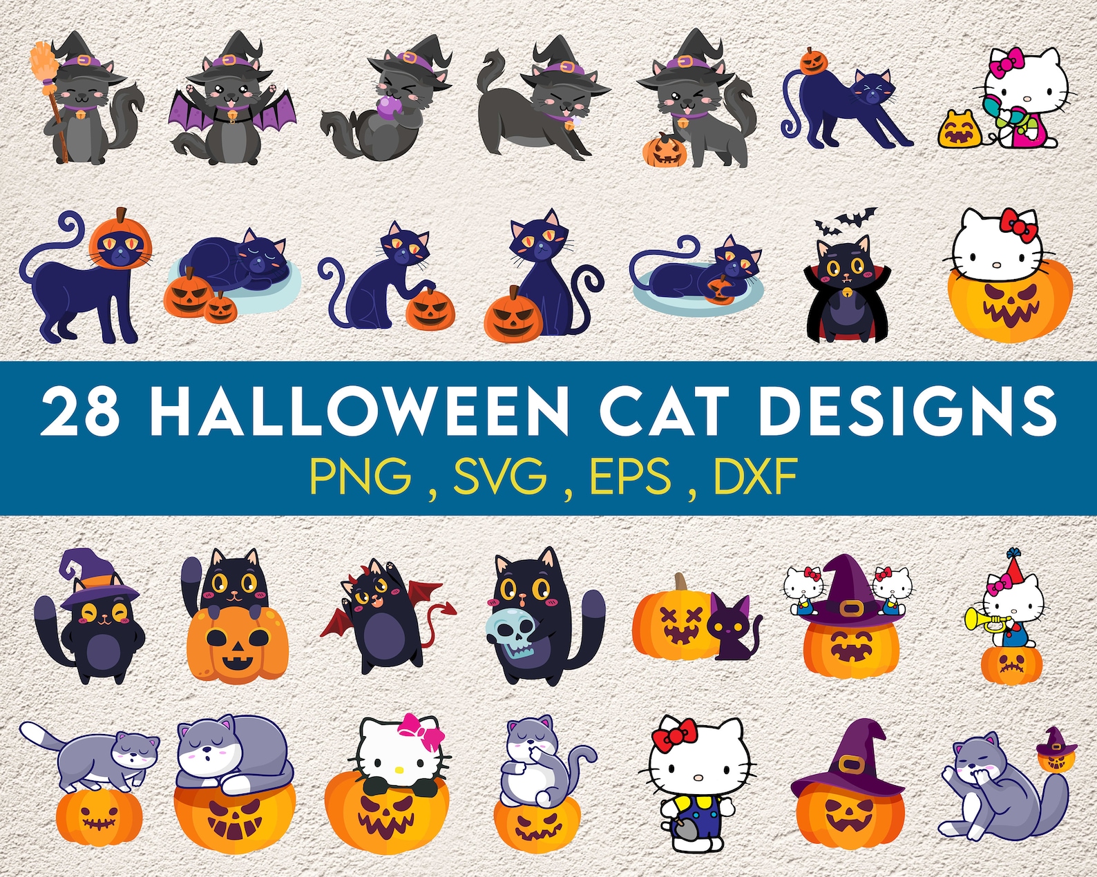 Black Cat Svg Bundle,pumpkin Bundle,halloween Svg Bundle,halloween Png ...