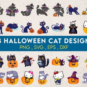 Black Cat Svg Bundle,pumpkin Bundle,halloween Svg Bundle,halloween Png ...