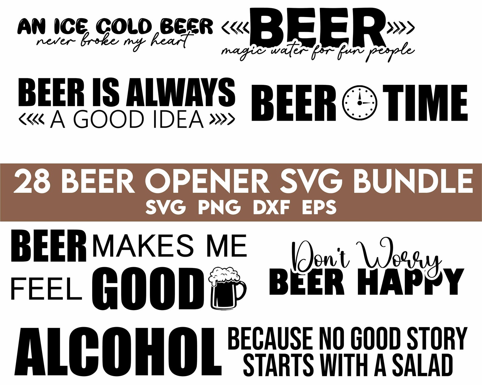 Bottle Opener Svg Bundle, Beer SVG Bundle, Beer Quotes SVG Designs ...