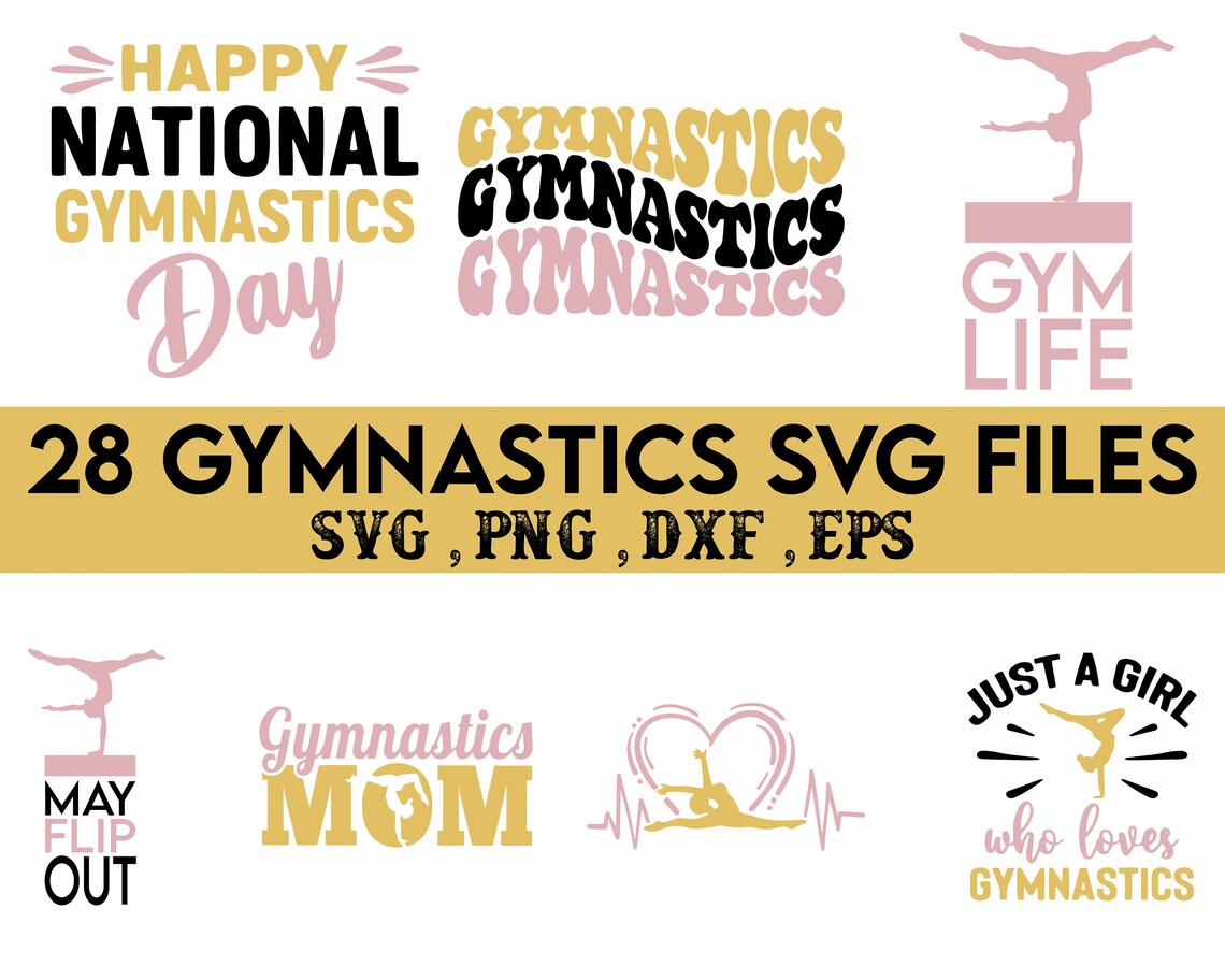 Gymnastics SVG Bundle, Gymnastics SVG, Gymnast Cut File, Gymnastics ...