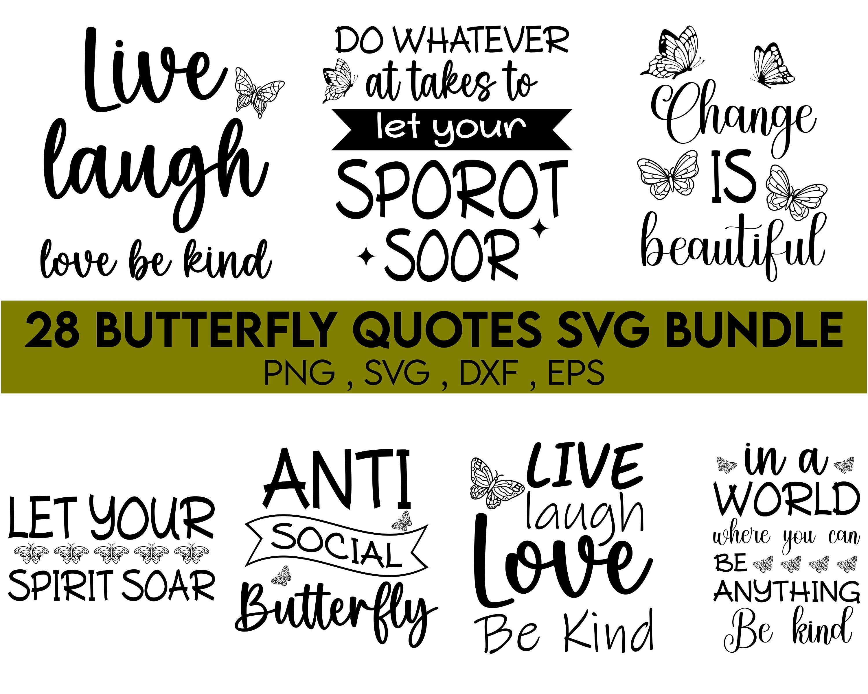 Butterfly Svg Bundle Butterfly Quotes Svg Butterfly Svg - Etsy