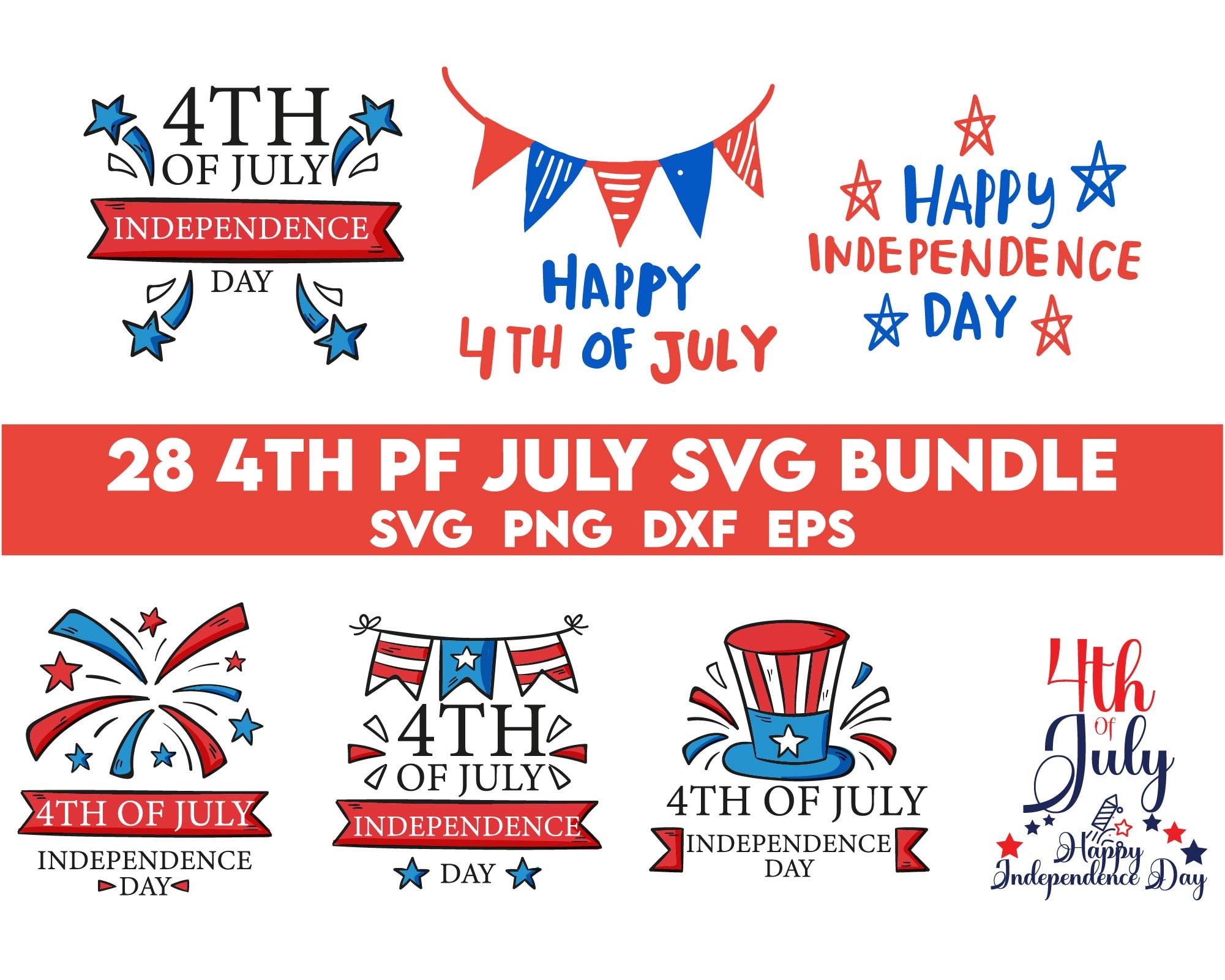 4th of July Svg Bundle Fourth of July Svg Usa Svg America - Etsy
