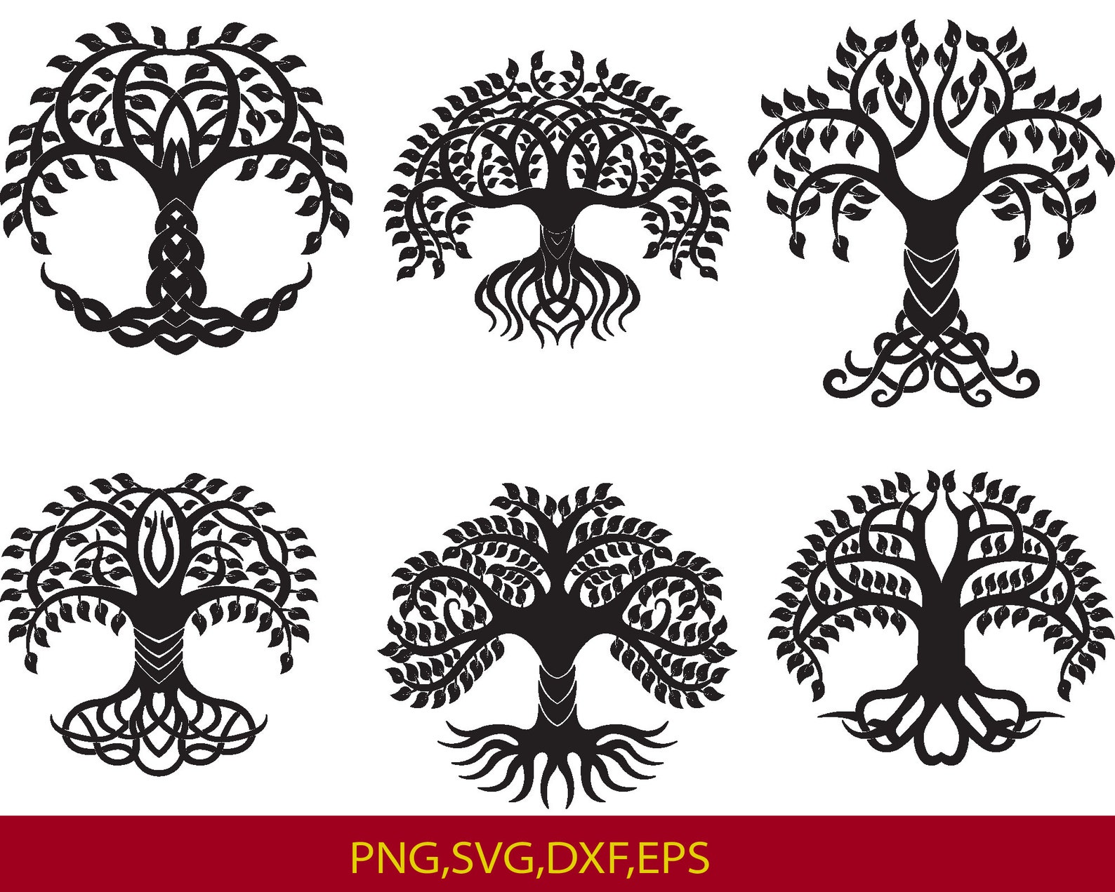 Celtic Tree Svg Bundle, Tree of Life Svg, Family Tree Svg, Celtic Tree ...