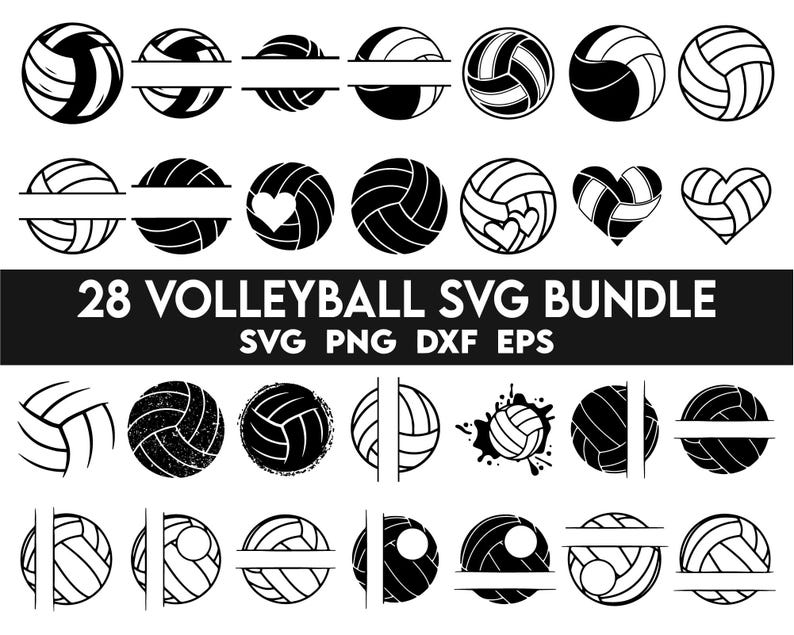 Volleyball Svg Bundle, Customizable Volleyball Svg, Sports Svg Bundle ...
