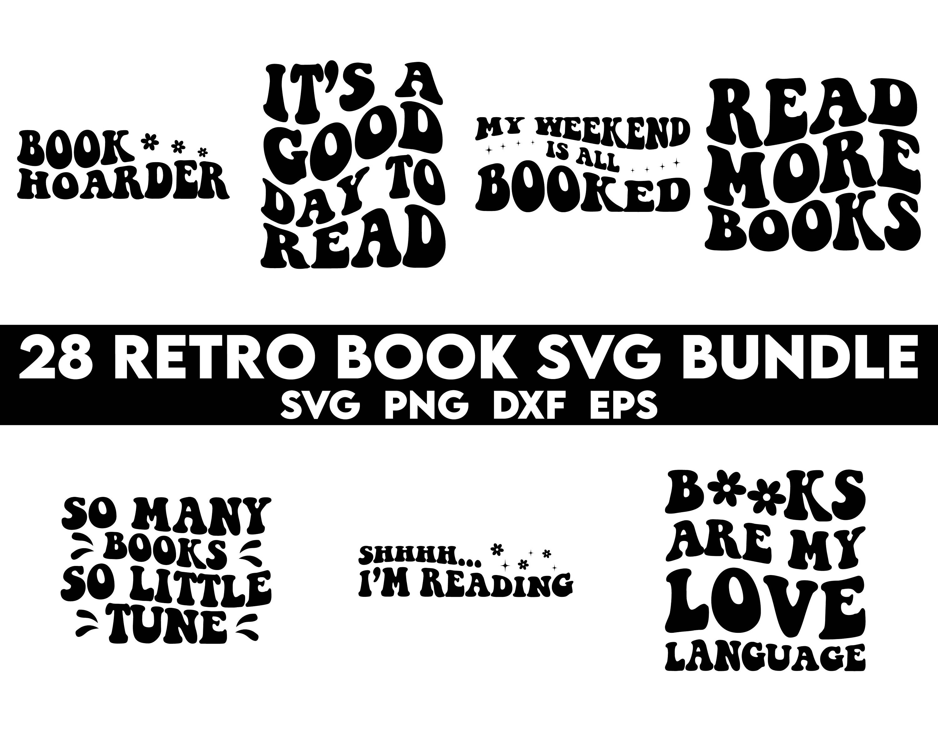 Retro Book Lover SVG Bundle Reading SVG Bundle Books SVG - Etsy