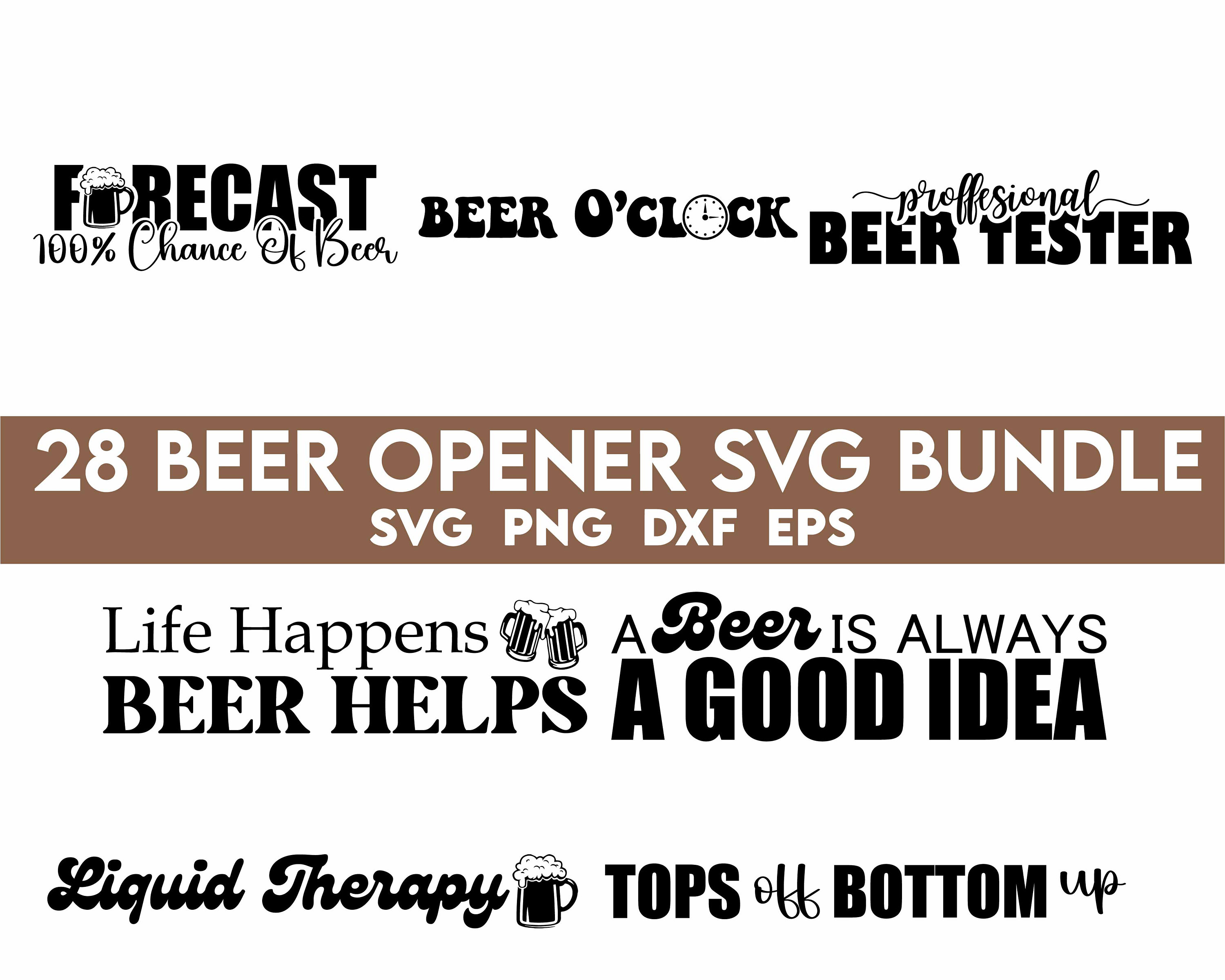 Bottle Opener Svg Bundle, Beer SVG Bundle, Beer Quotes SVG Designs ...